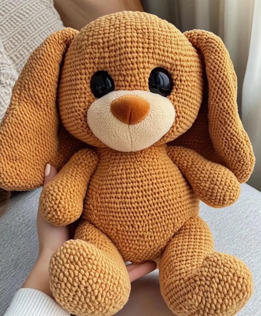 Big-Eared Honey Dog Amigurumi: A Cuddly Crochet Pattern for Handmade ...
